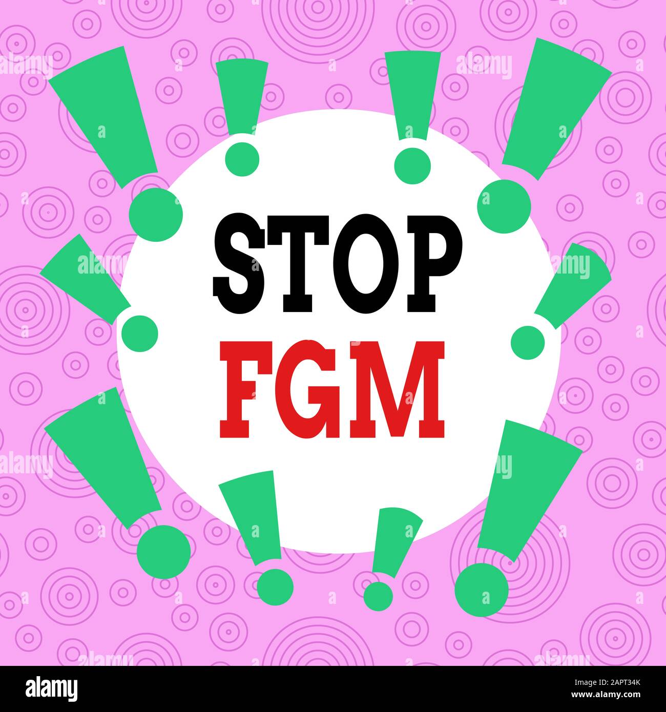 Handwriting text writing Stop Fgm. Conceptual photo Put an end or stop ...