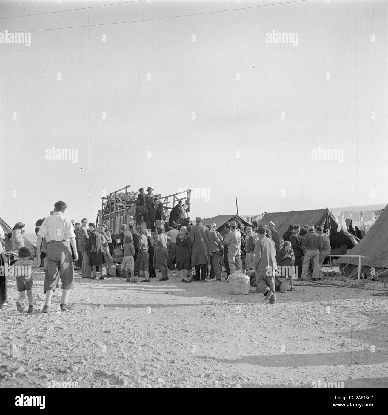 Emigrants (oil) from countries behind the Iron Curtain are transported ...