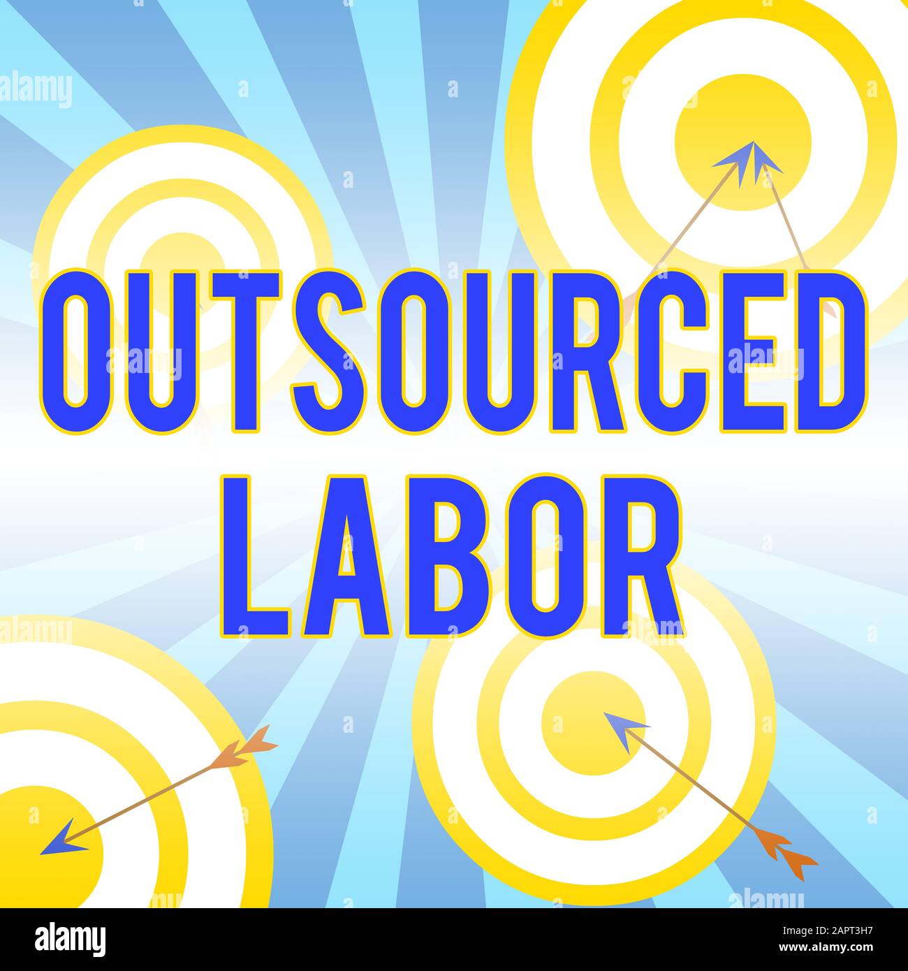 Writing note showing Outsourced Labor. Business concept for jobs ...