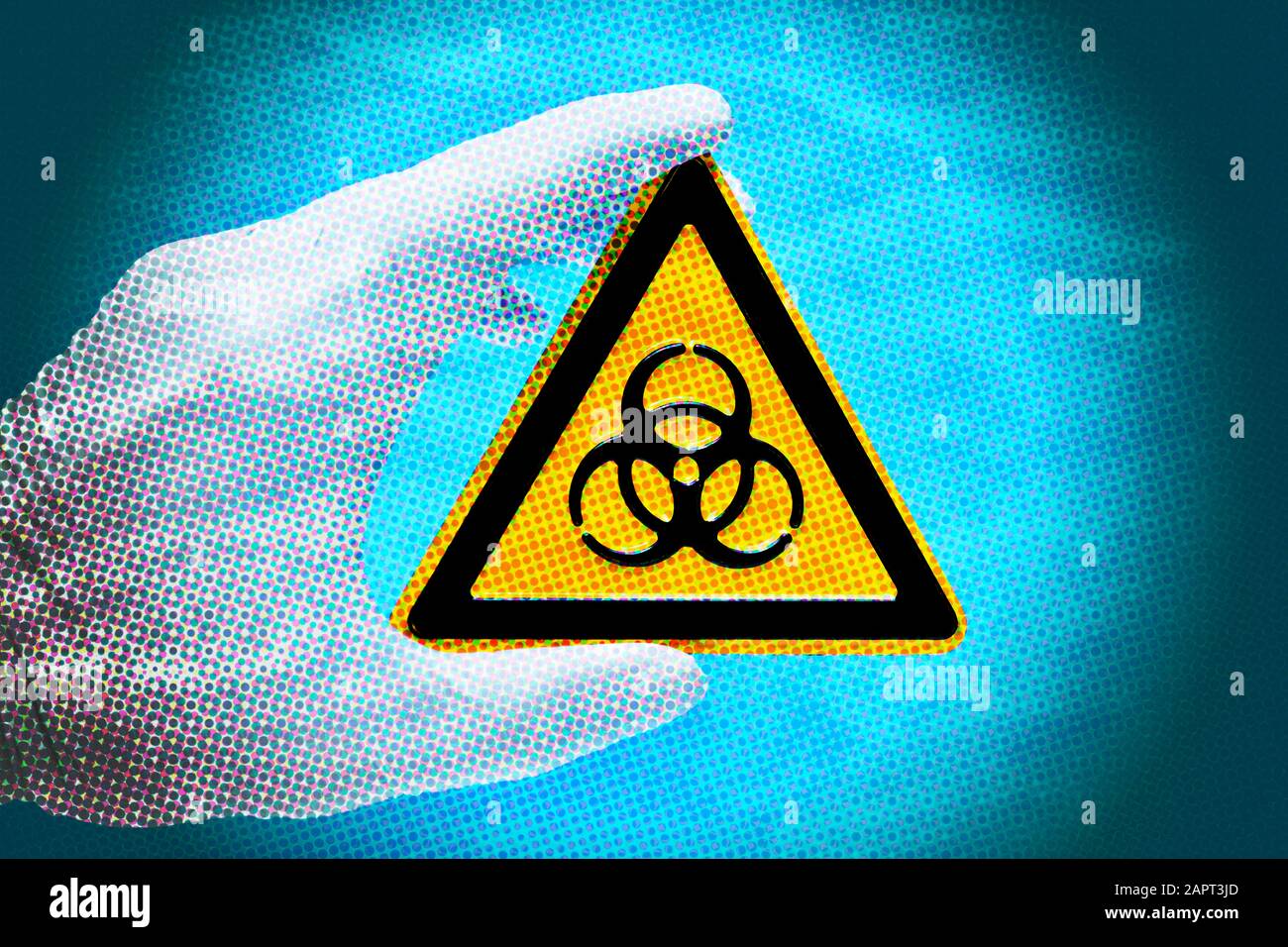 Hand holding biohazard sign, coronavirus outbreak Stock Photo - Alamy
