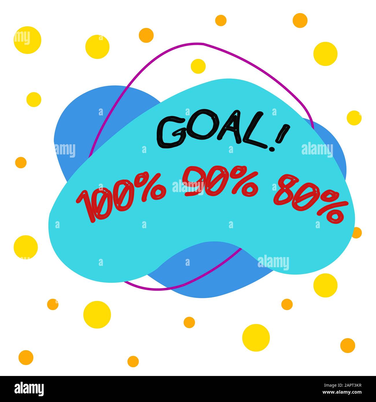Word writing text Goal 100 90 80. Business photo showcasing Percentage ...
