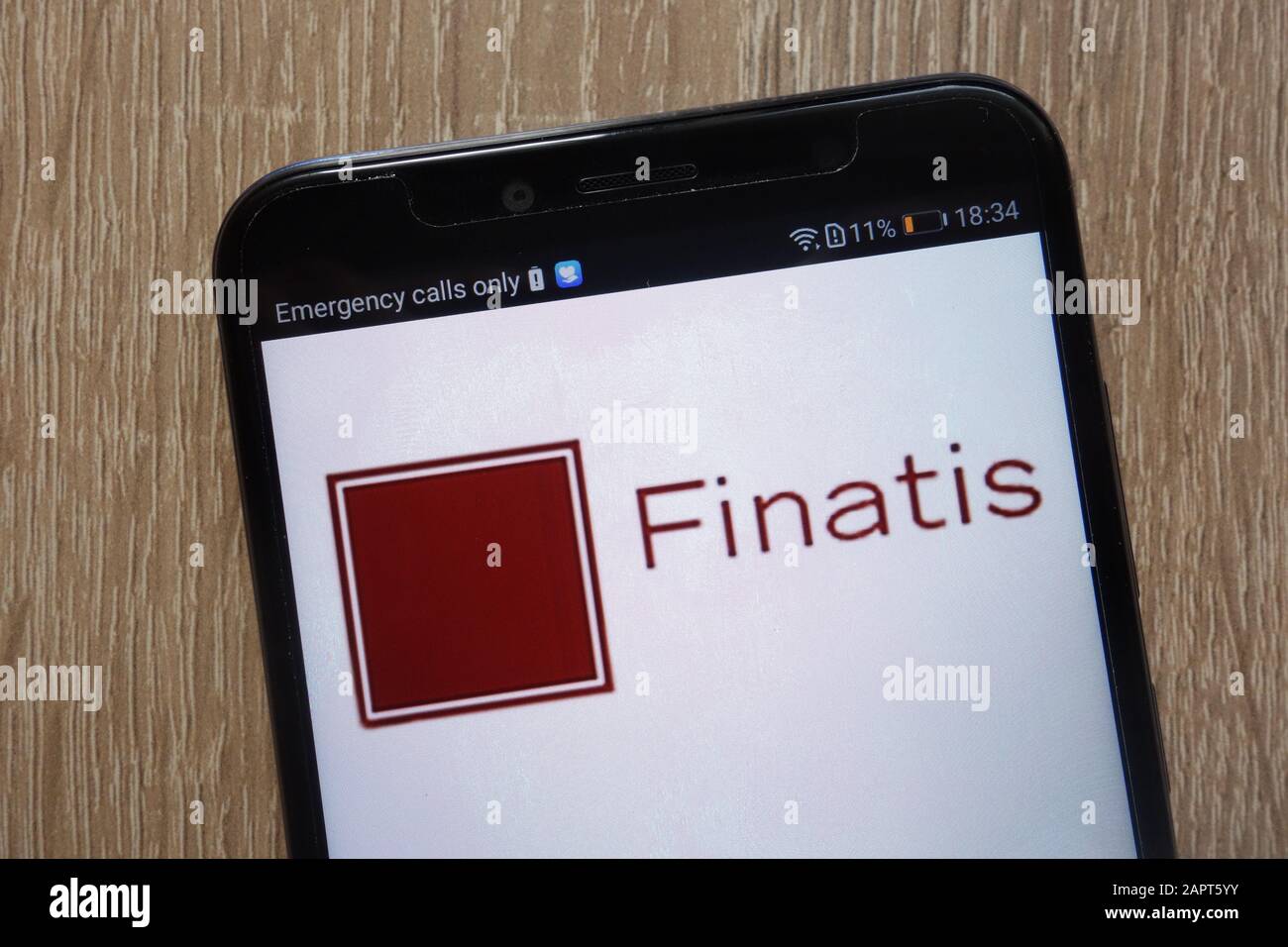 Finatis logo displayed on a modern smartphone Stock Photo - Alamy
