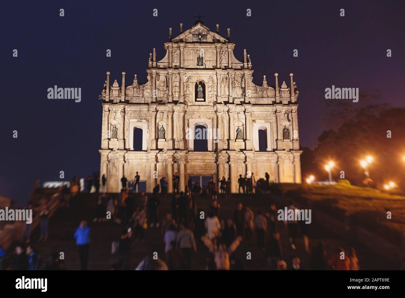 Ruins of St. Paul's Church, Macau, China, 17th-century complex, Macau's best known landmark ...