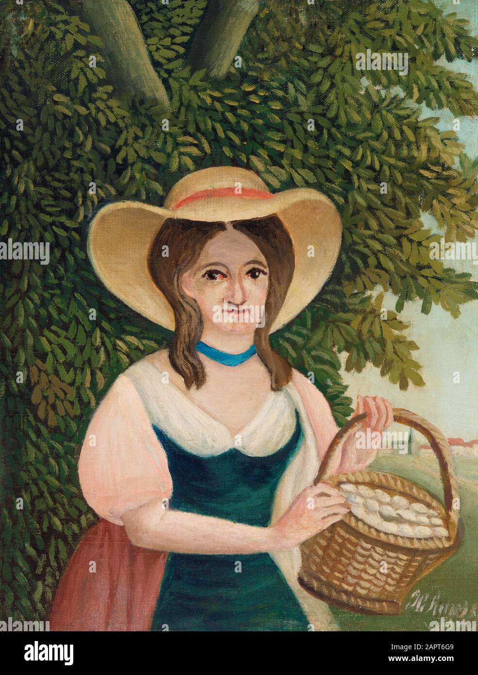 Vintage Henri Rousseau painting Stock Photo - Alamy