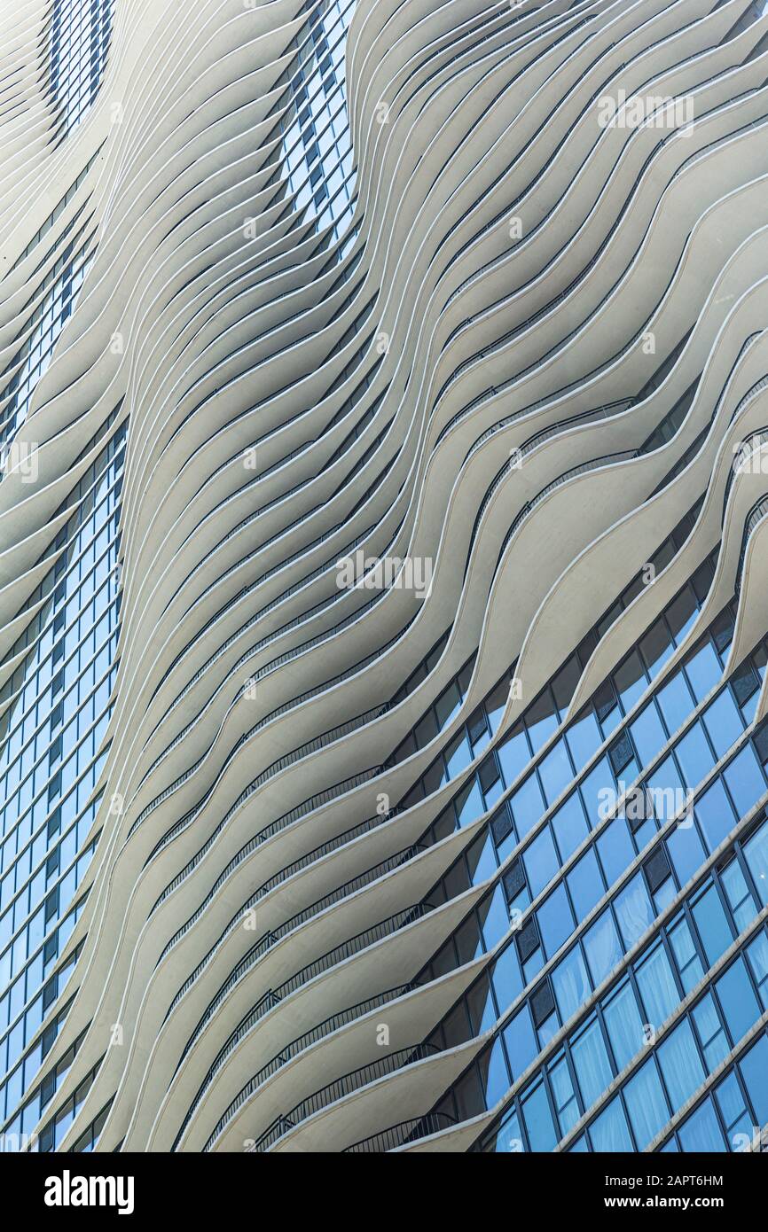 The Aqua Tower, Chicago, Illinois, USA Stock Photo - Alamy