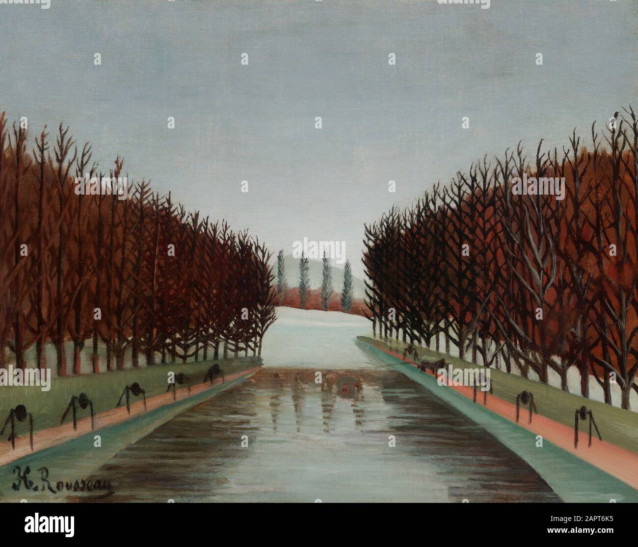 Vintage Henri Rousseau painting Stock Photo - Alamy