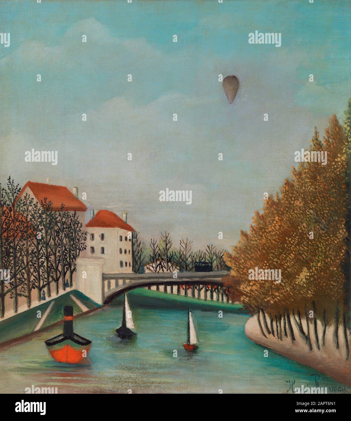 Vintage Henri Rousseau painting Stock Photo - Alamy