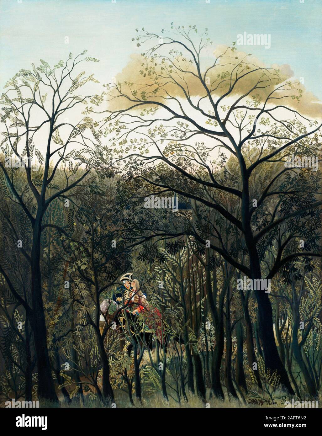 Vintage Henri Rousseau painting Stock Photo - Alamy