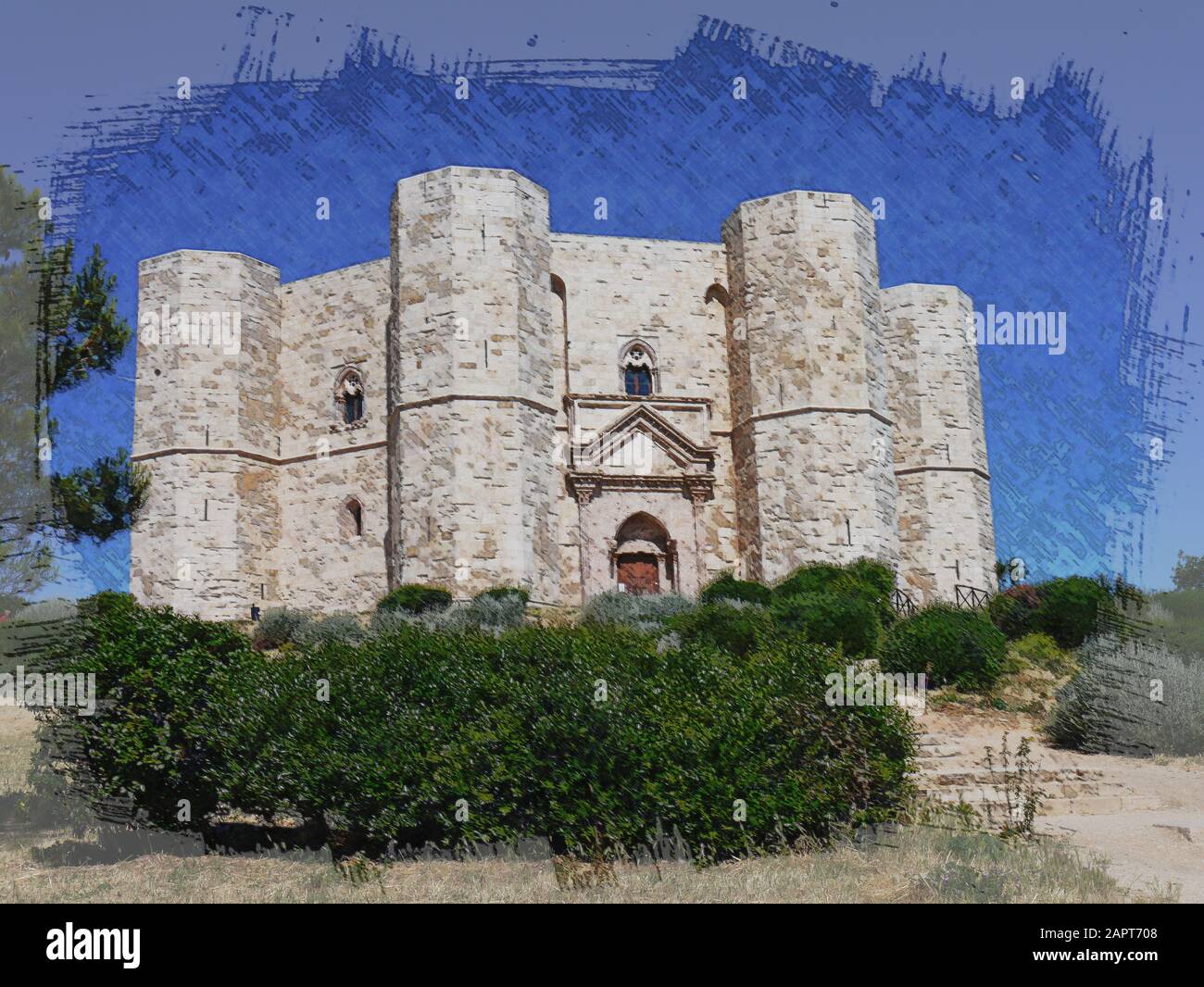 The Norman castle of Casteldelmonte in Apulia region,Italy Stock Photo ...