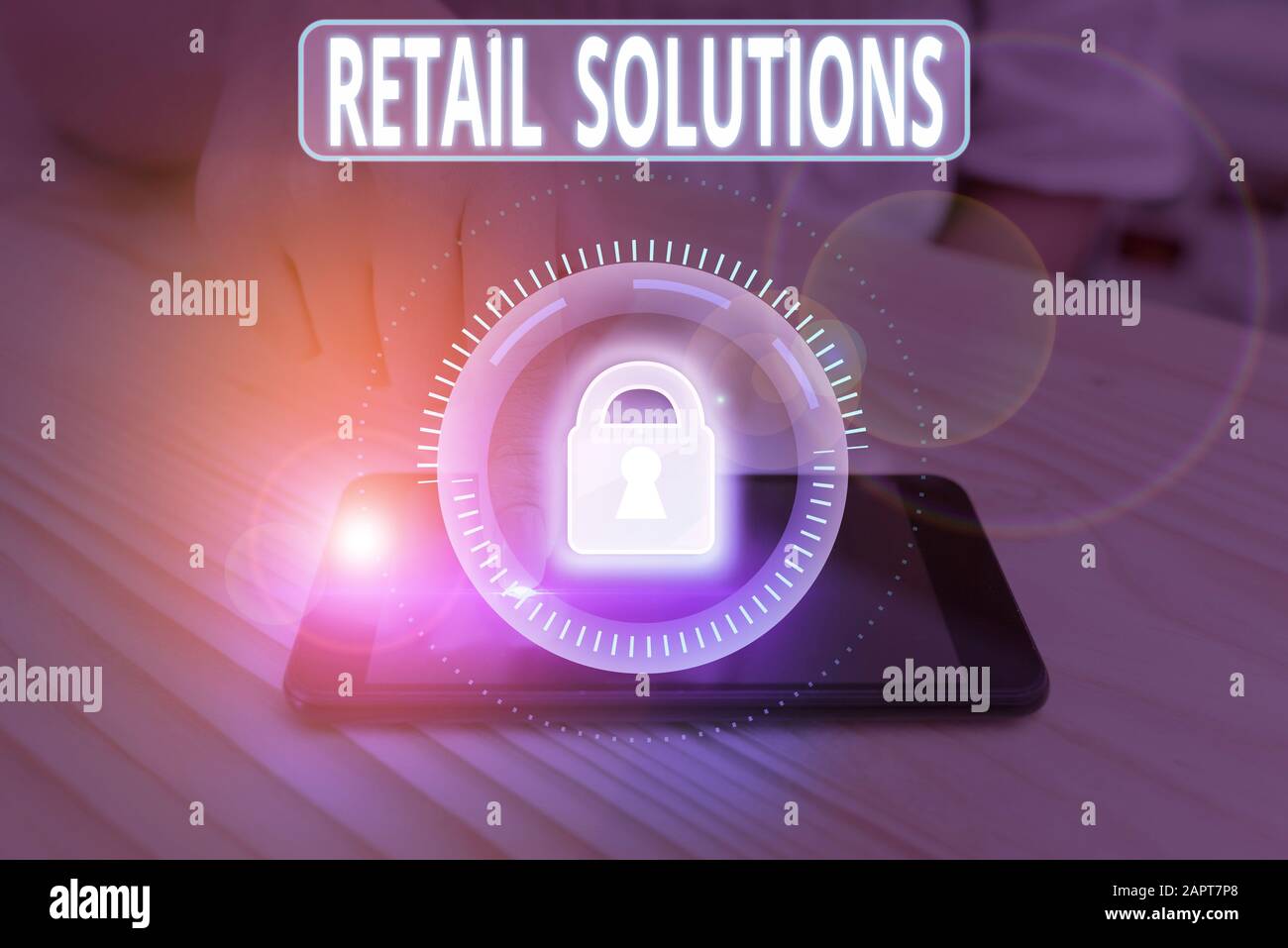Text sign showing Retail Solutions. Business photo showcasing process ...