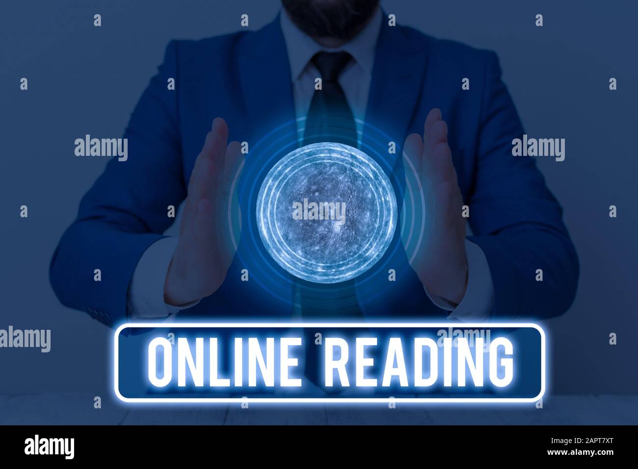 Text sign showing Online Reading. Business photo text process of ...