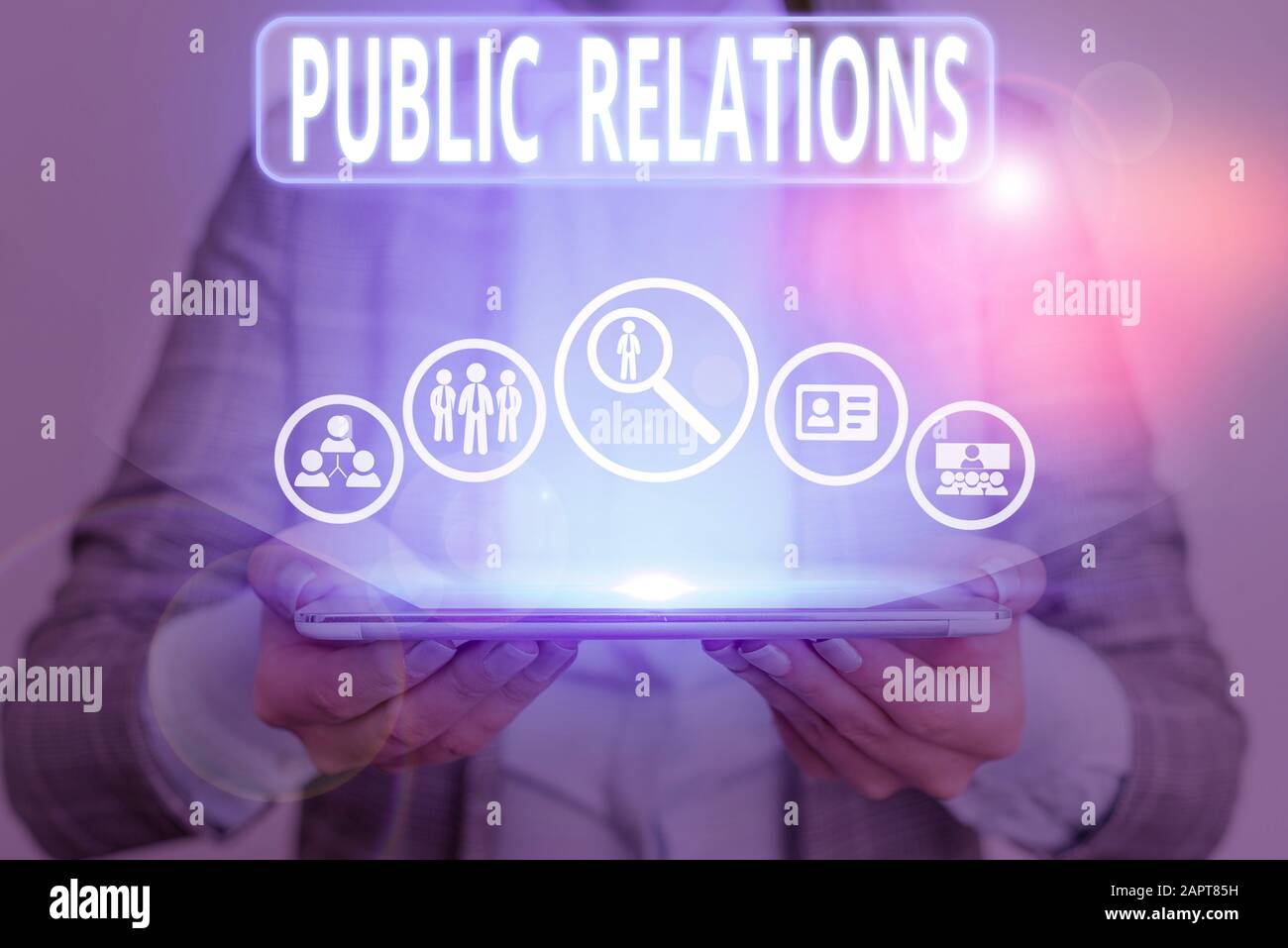 Conceptual hand writing showing Public Relations. Concept meaning state ...