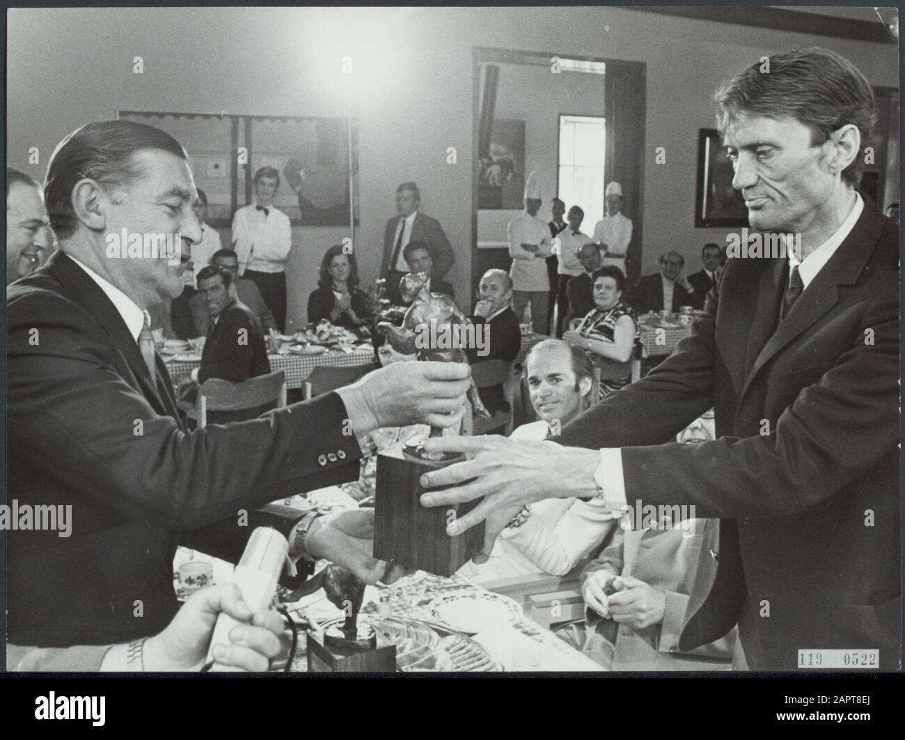 Frans van der Lingen (right) receives the Arlecchino Prize. Date: June ...