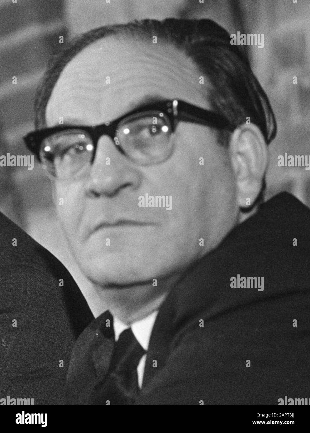British Defense Minister Fred Mulley in 1967 at the Hague Stock Photo ...