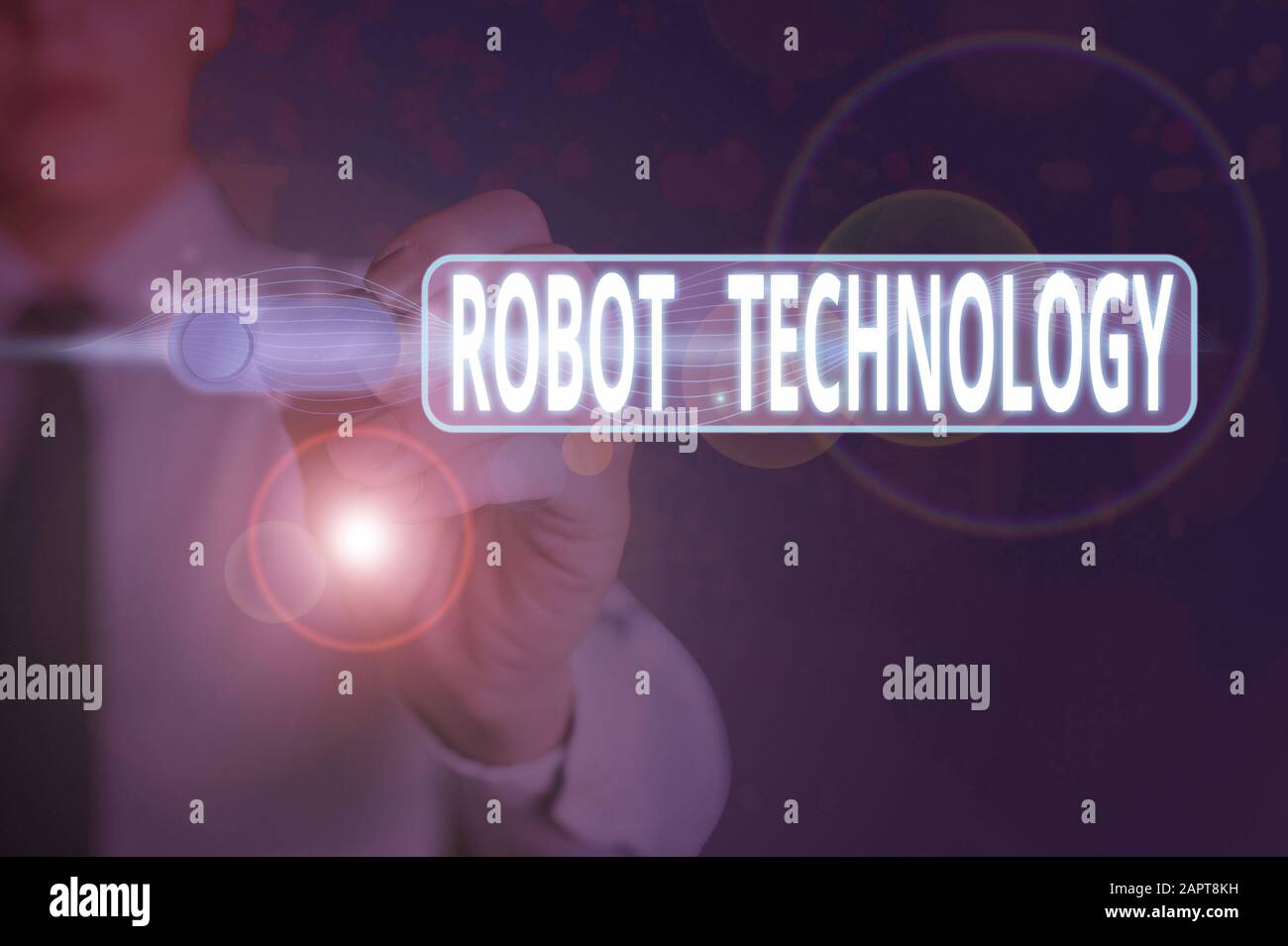 Writing note showing Robot Technology. Business concept for develop ...