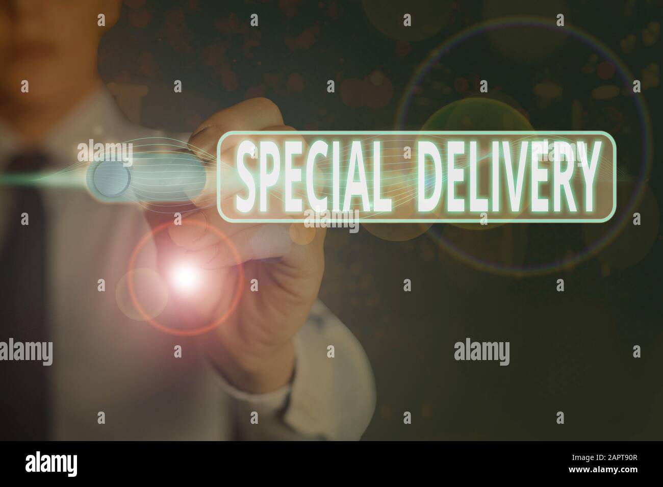 Writing note showing Special Delivery. Business concept for delivery of ...
