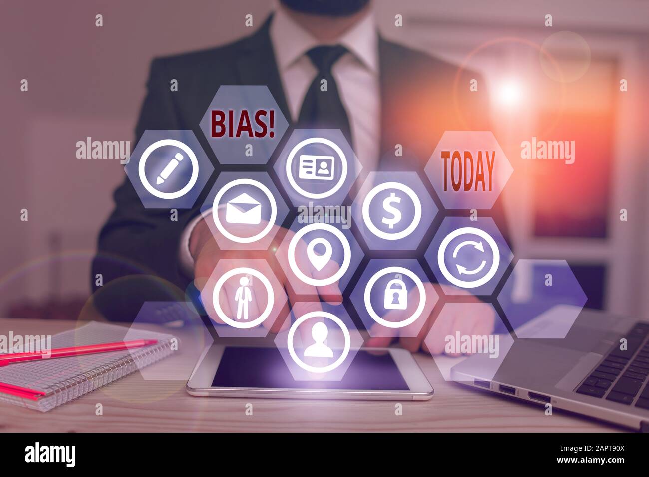 Text sign showing Bias. Business photo showcasing inclination or ...