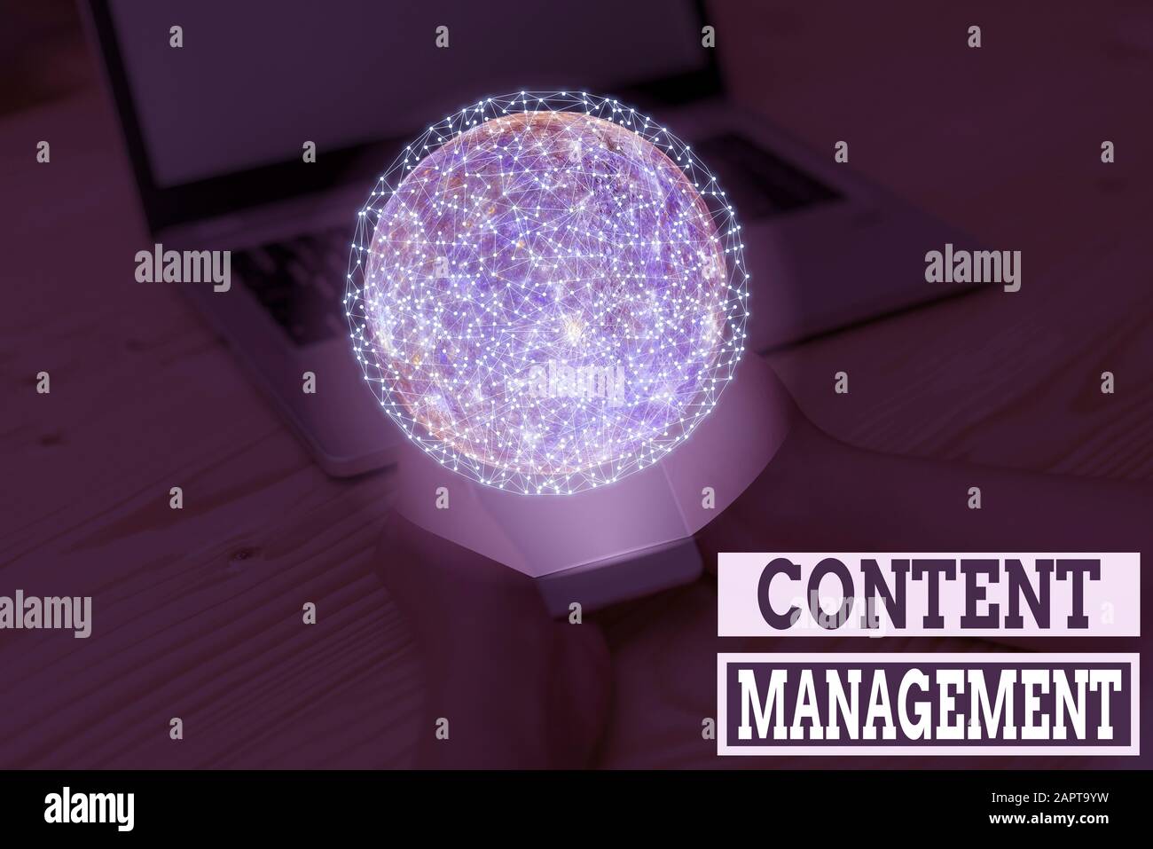 Handwriting text writing Content Management. Conceptual photo programs ...