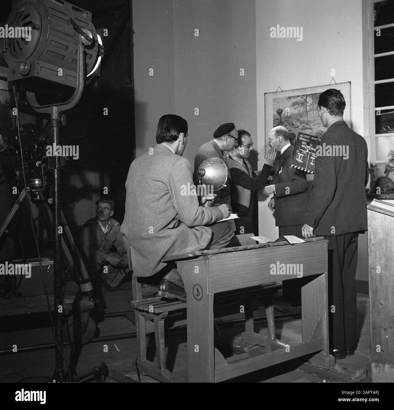 Film director Gerard Rutten in the film studio Gerard Rutten looks at ...