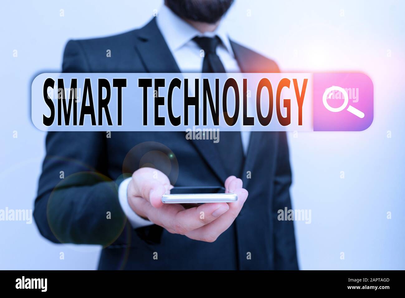 Writing note showing Smart Technology. Business concept for used to protect and prevent errors ...