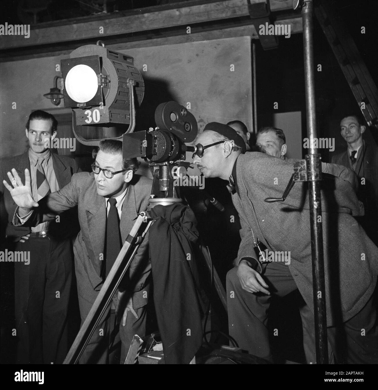 Film director Gerard Rutten in the film studio Gerard Rutten checks a ...