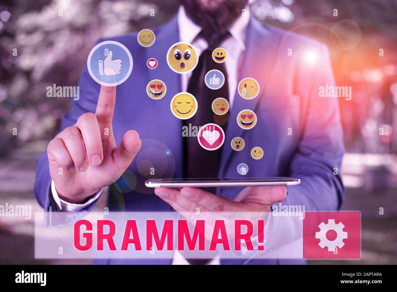 Conceptual hand writing showing Grammar. Concept meaning whole system ...