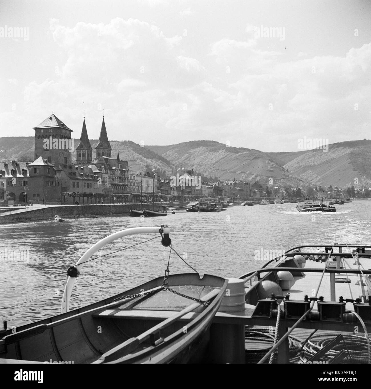 Rhine river seen from Black and White Stock Photos & Images - Alamy