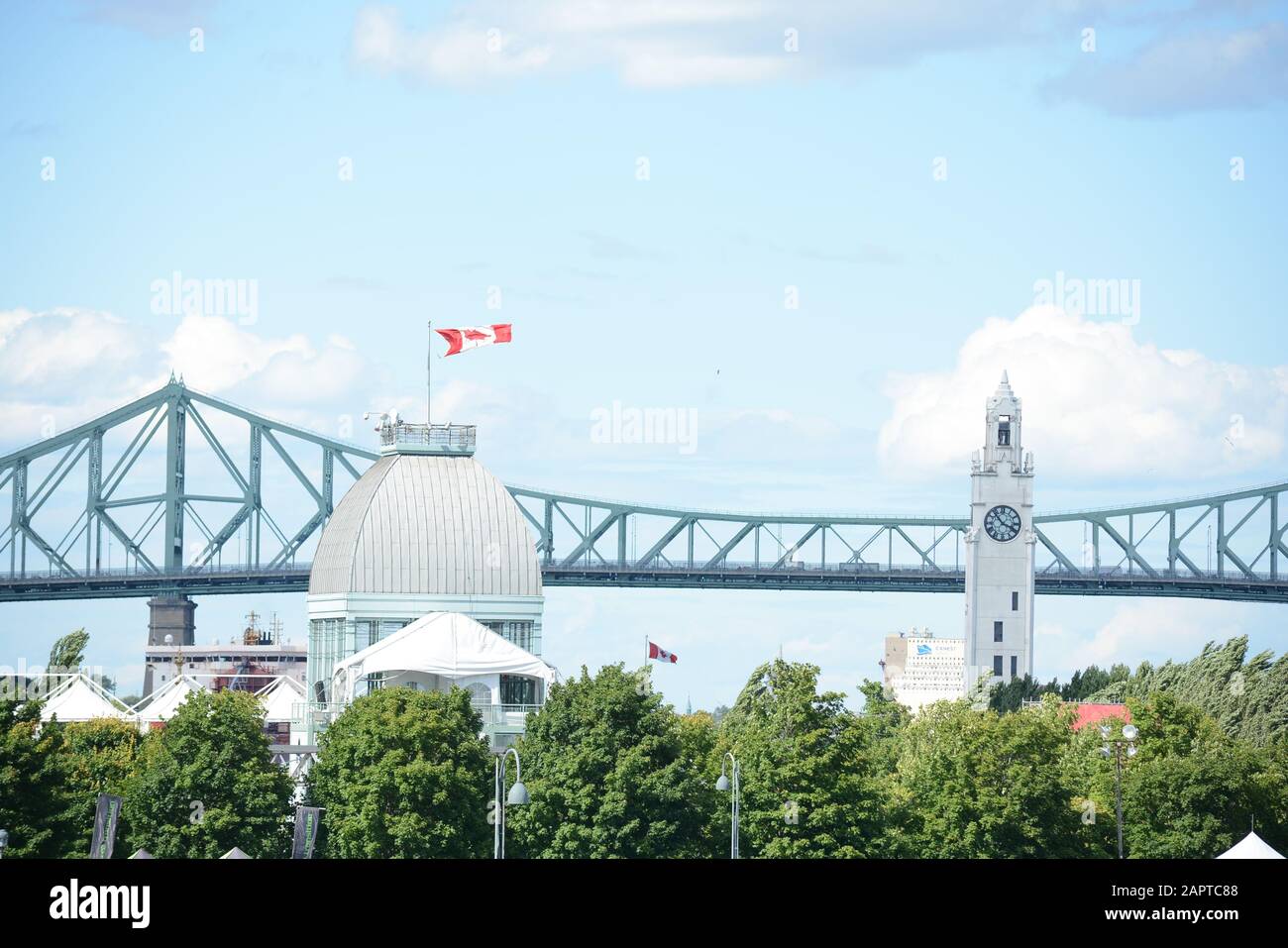 Jacques-Cartier Bridge in Old Port Montreal Stock Photo - Alamy