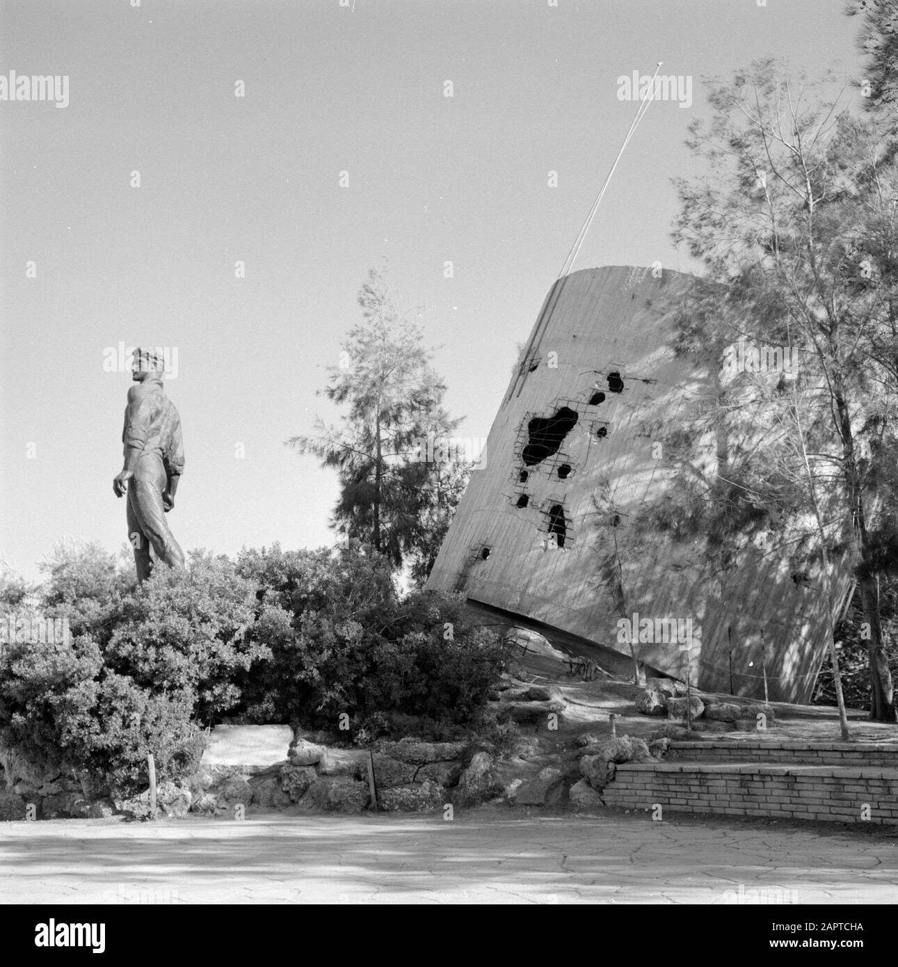Destroyed water tower Black and White Stock Photos & Images - Alamy