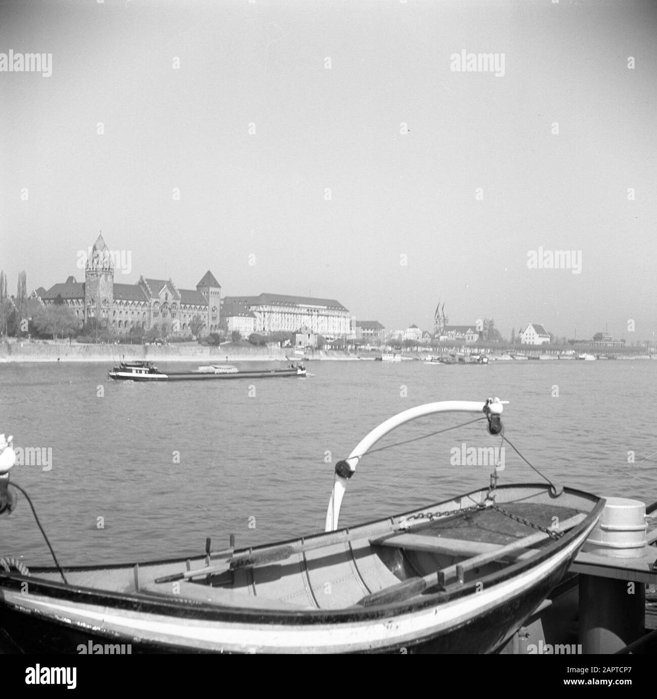 Rhine navigation, report from tug Damco 9: West Germany View of Koblenz ...