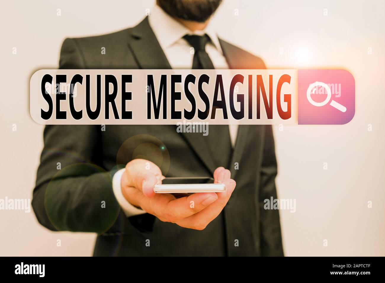 Writing Note Showing Secure Messaging Business Concept For Protect