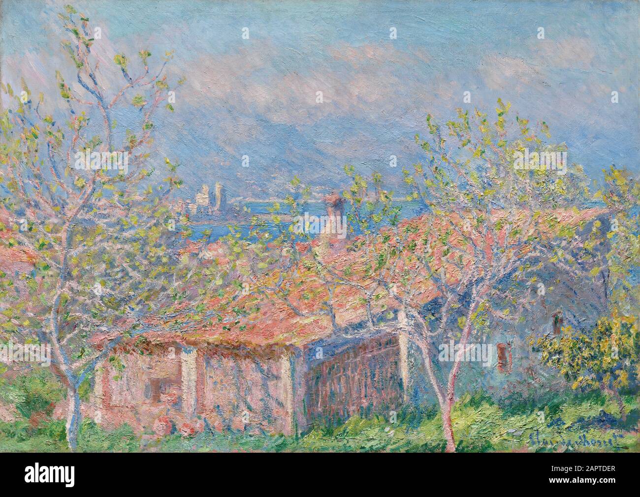 Vintage Claude Monet painting Stock Photo - Alamy