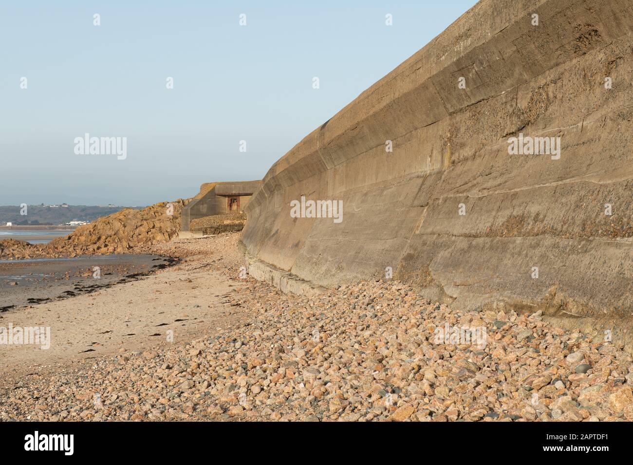 German WWII fortifications, St Ouens, Jersey, Channel Islands. Bunker ...
