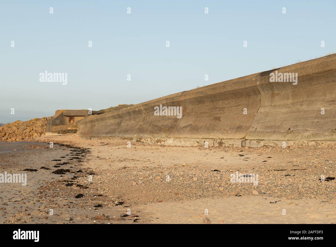 German WWII fortifications, St Ouens, Jersey, Channel Islands. Bunker ...