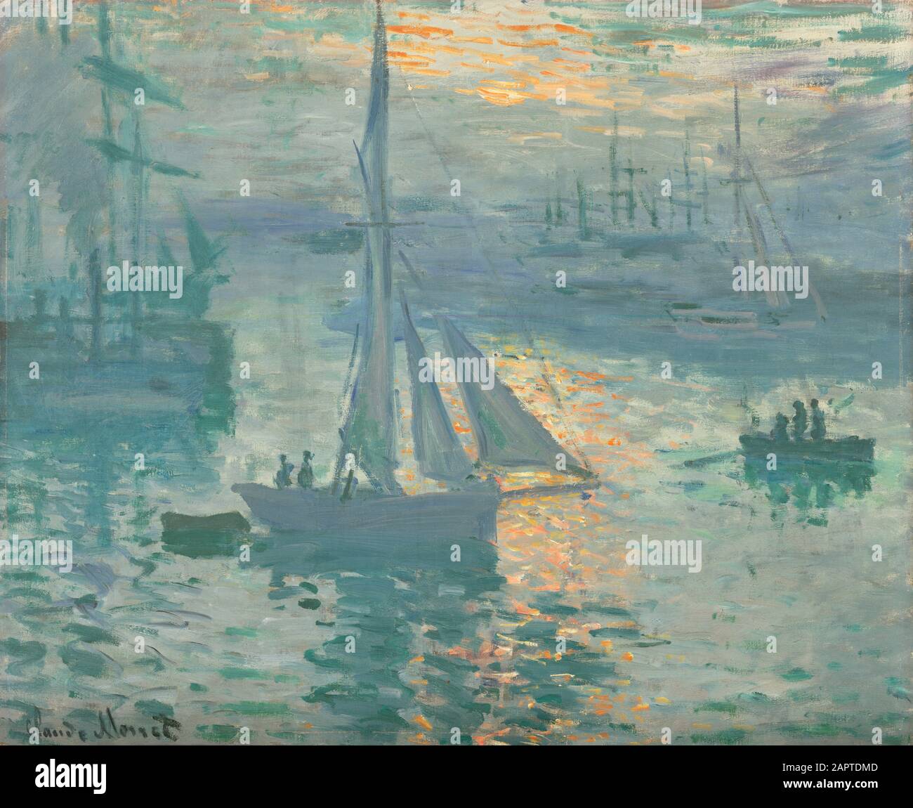 Vintage Claude Monet painting Stock Photo - Alamy