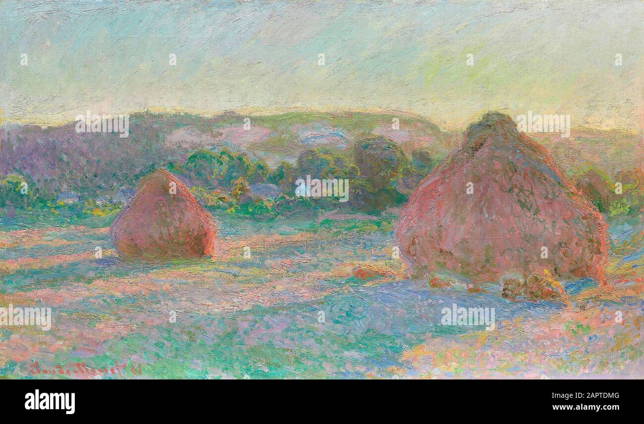 Vintage Claude Monet painting Stock Photo - Alamy