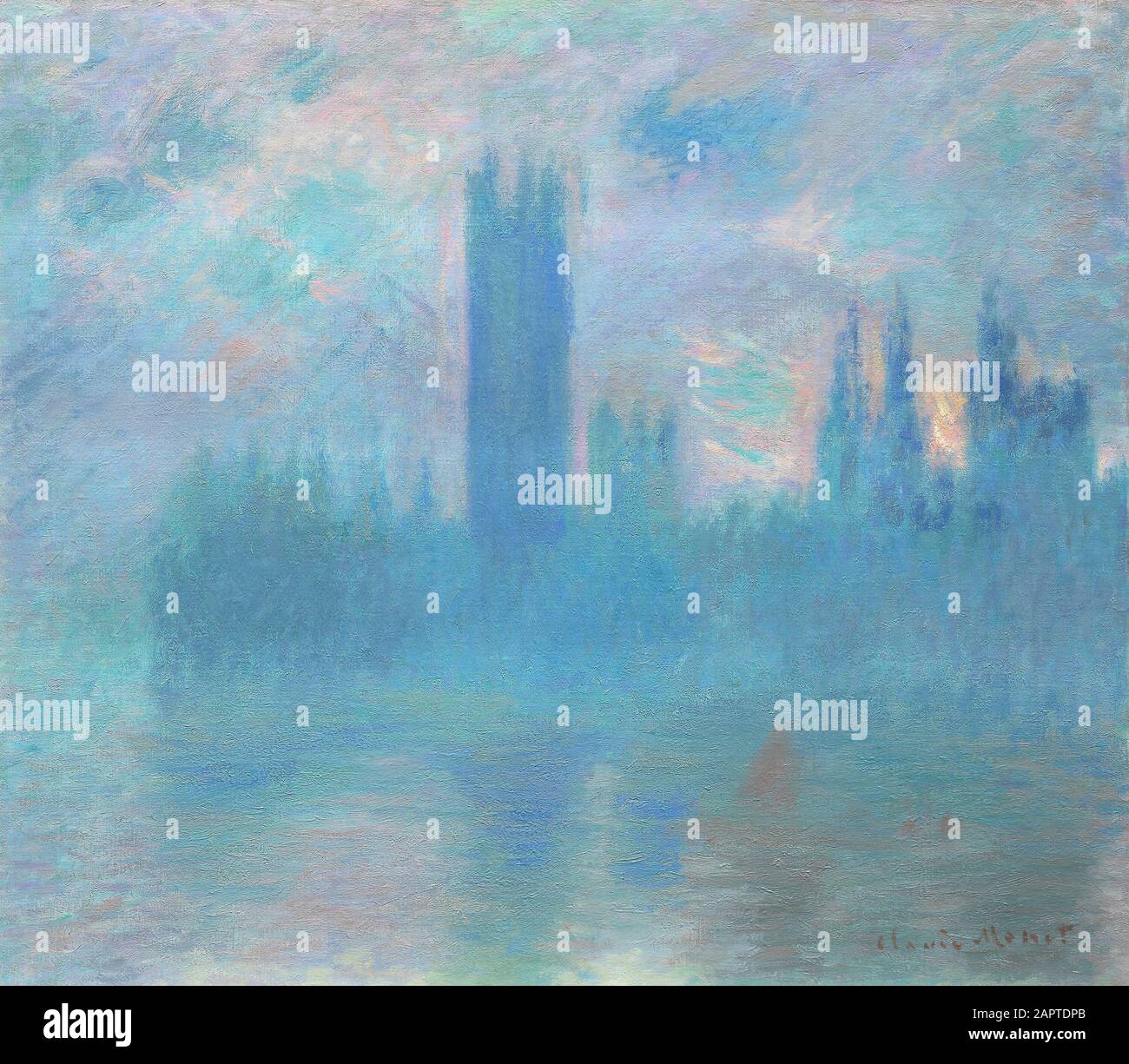 Vintage Claude Monet painting Stock Photo - Alamy