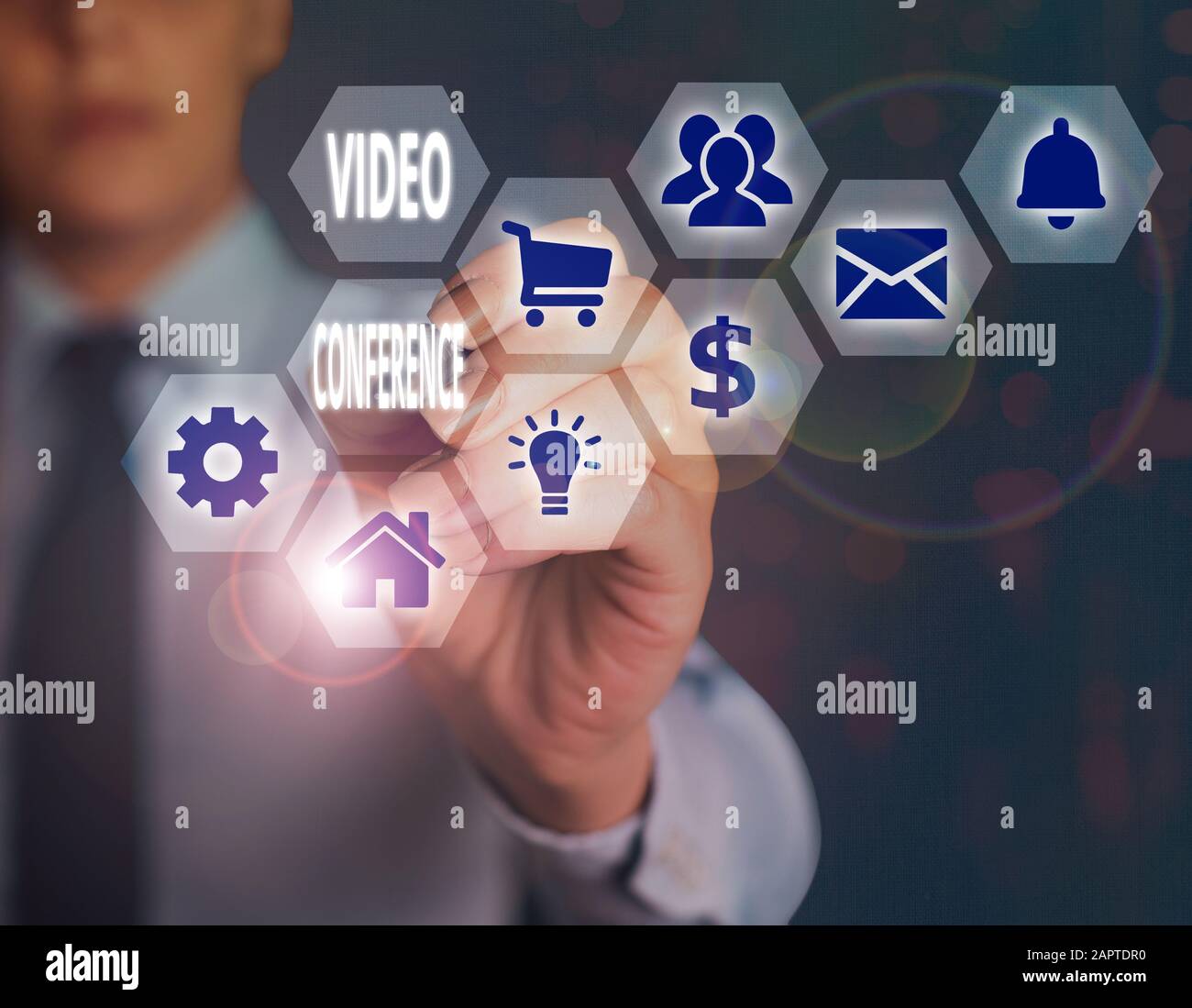 Conceptual hand writing showing Video Conference. Concept meaning ...