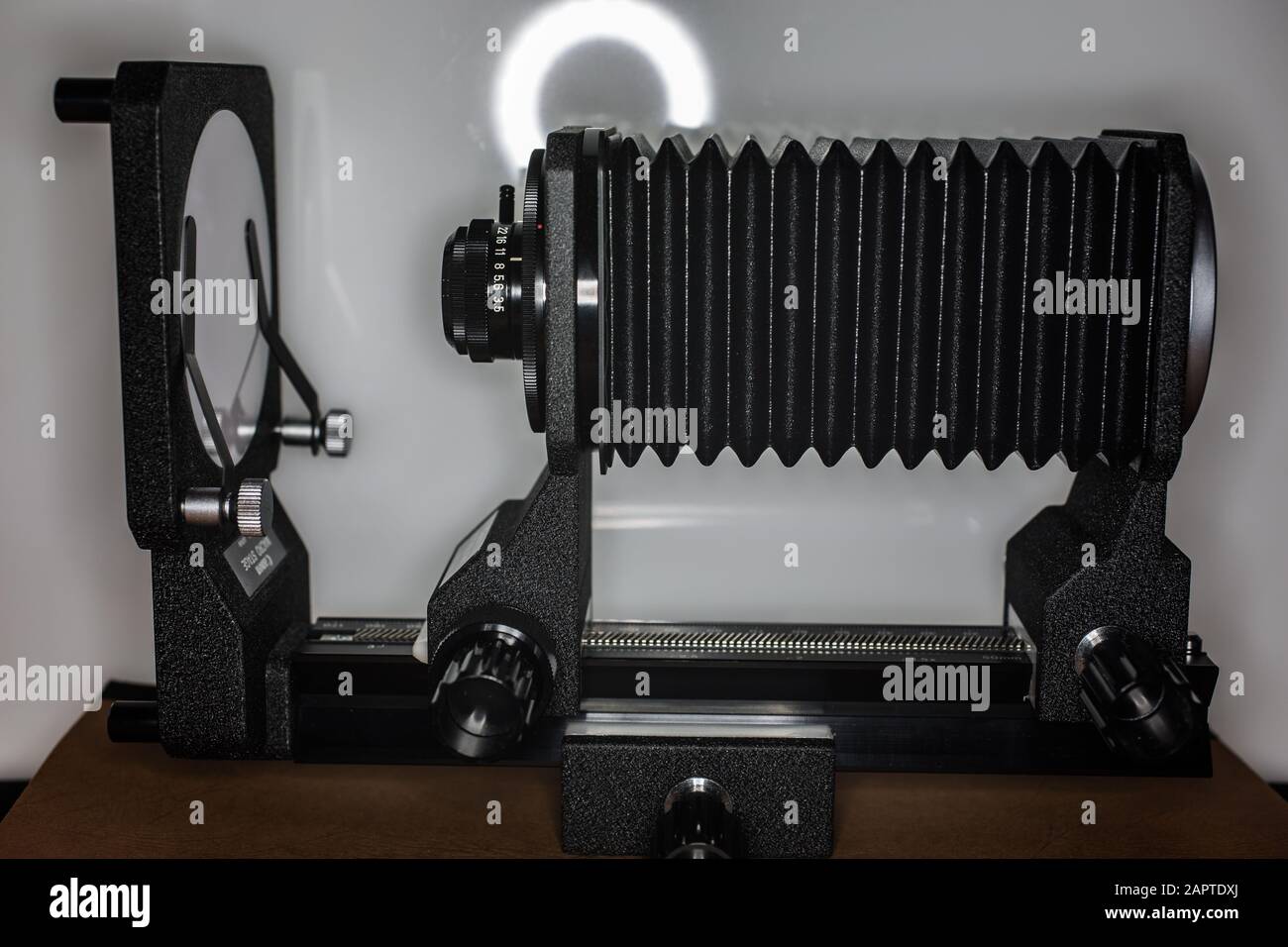 black bellows device with lens Stock Photo - Alamy