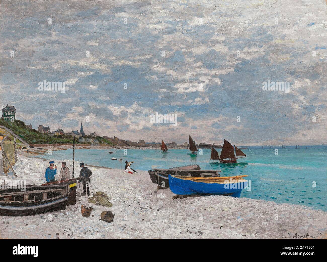 Vintage Claude Monet painting Stock Photo - Alamy