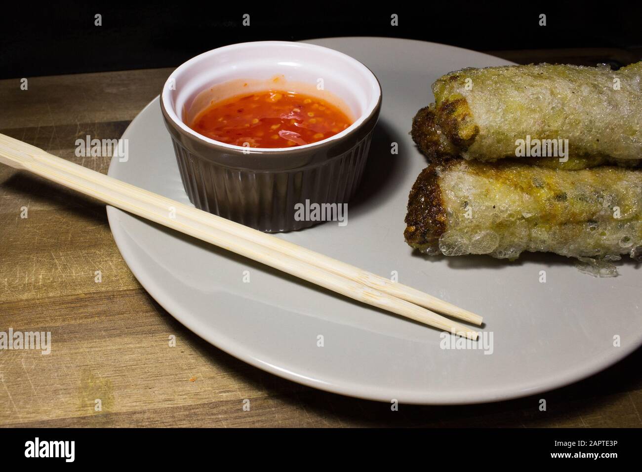 Closeup of vietnamese spring rolls in rice paper, Traditional ...