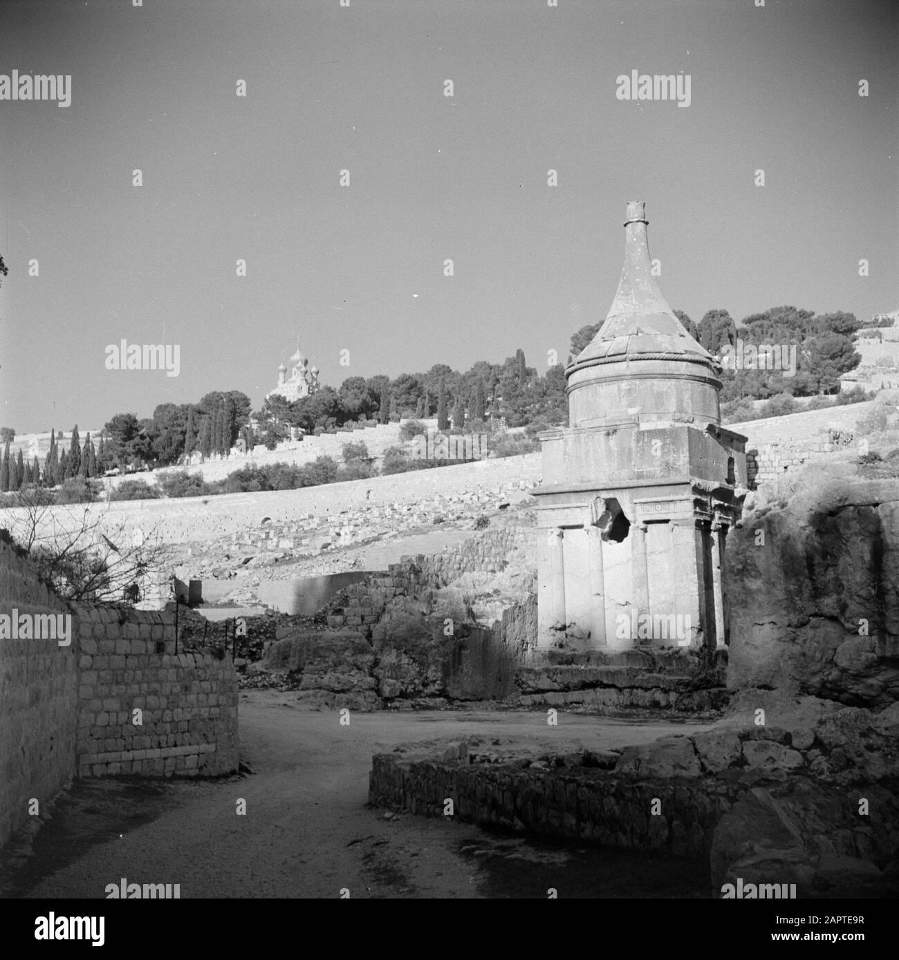 Middle East 1950-1955: Jordan Tomb and cemetery in the Josaphat Valley ...