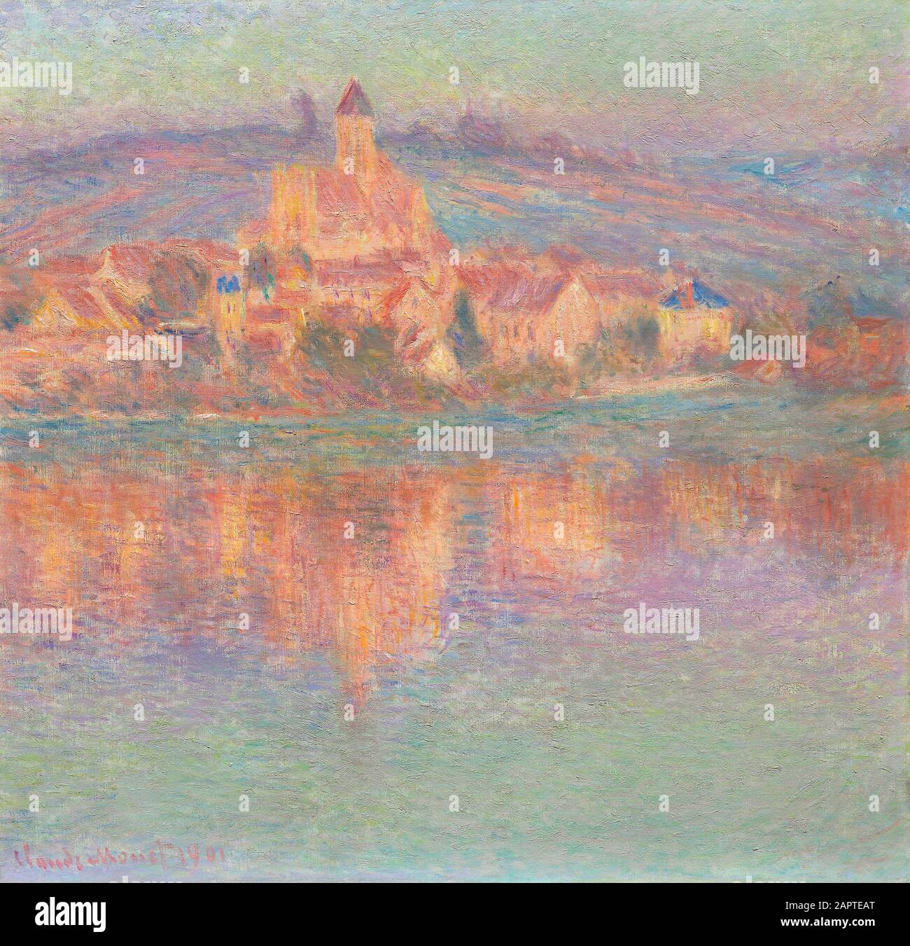 Vintage Claude Monet painting Stock Photo - Alamy