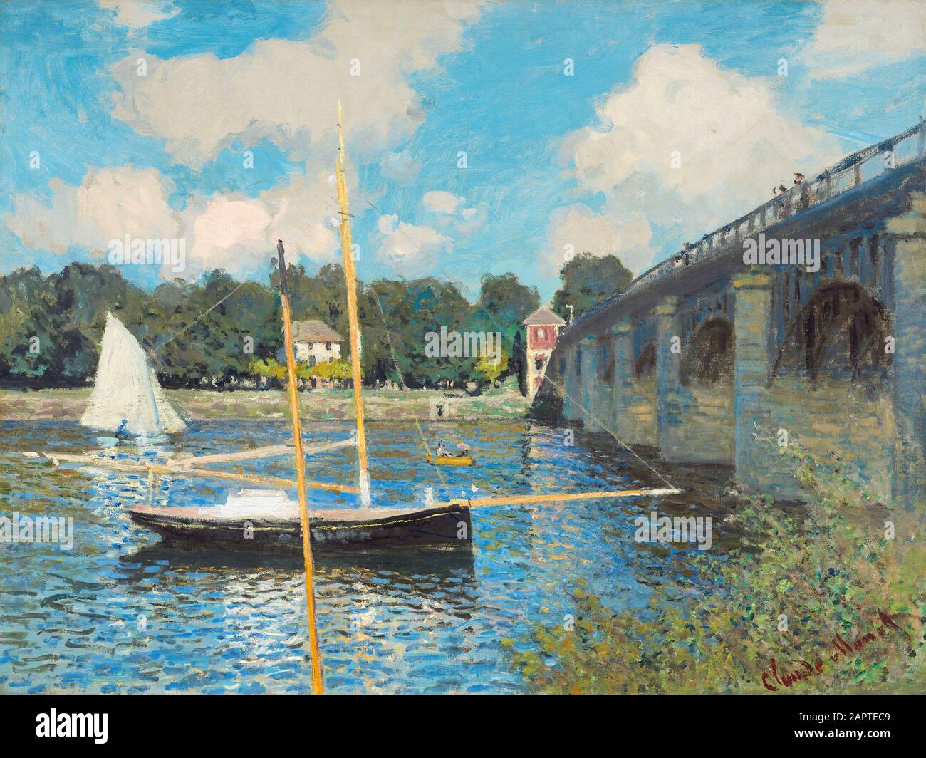 Vintage Claude Monet painting Stock Photo - Alamy