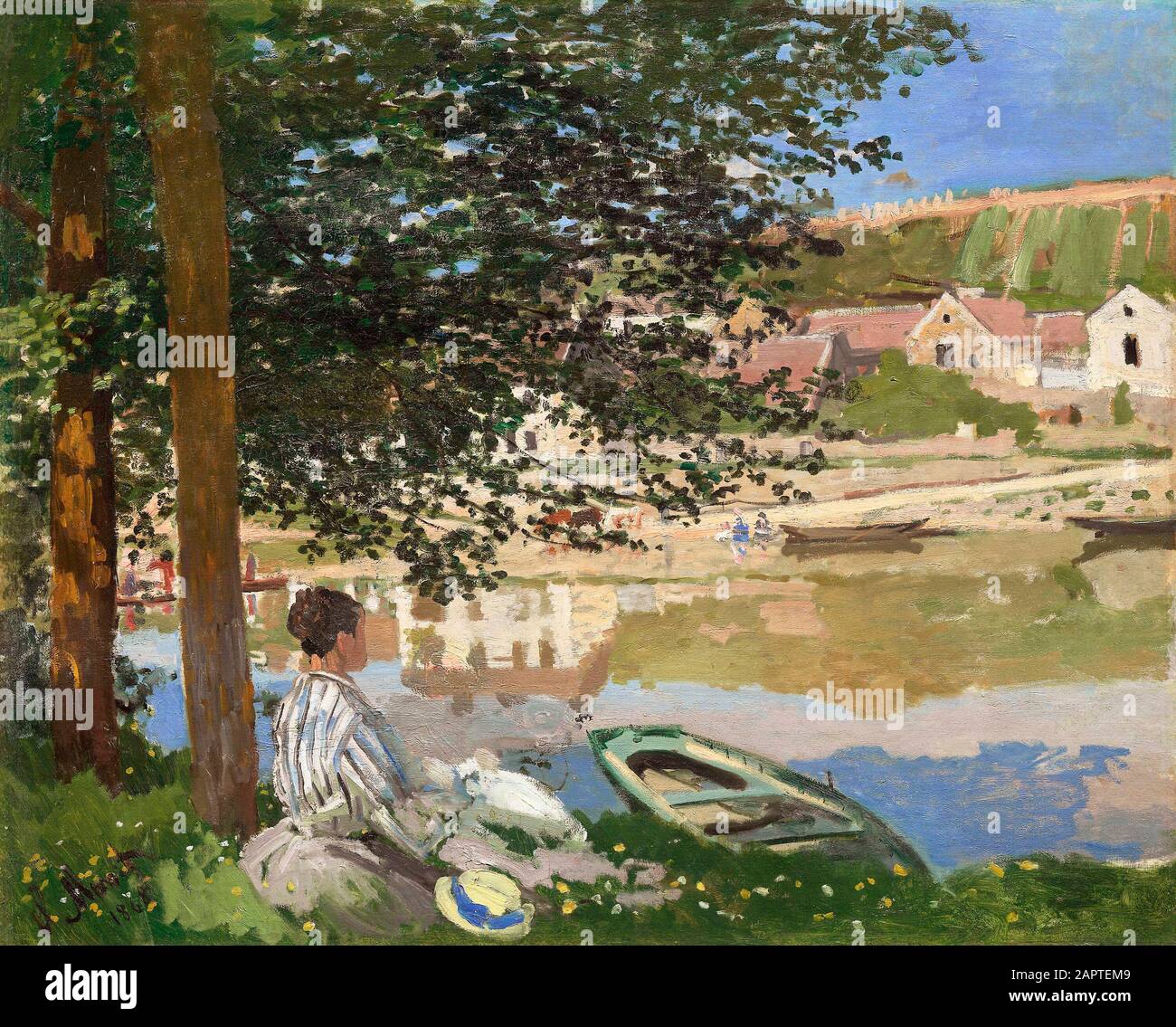 Vintage Claude Monet painting Stock Photo - Alamy