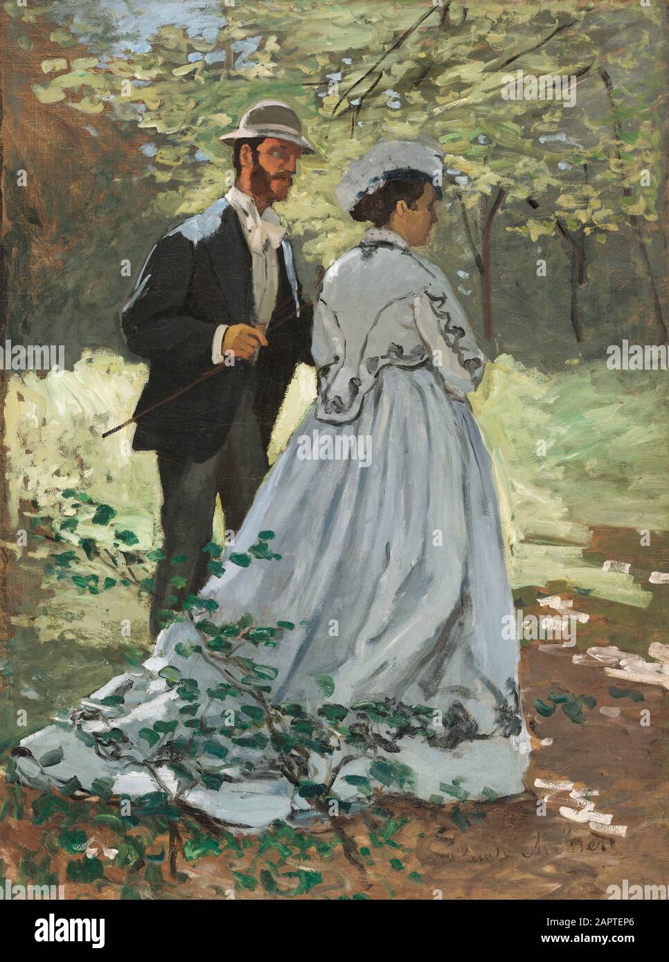Vintage Claude Monet painting Stock Photo - Alamy