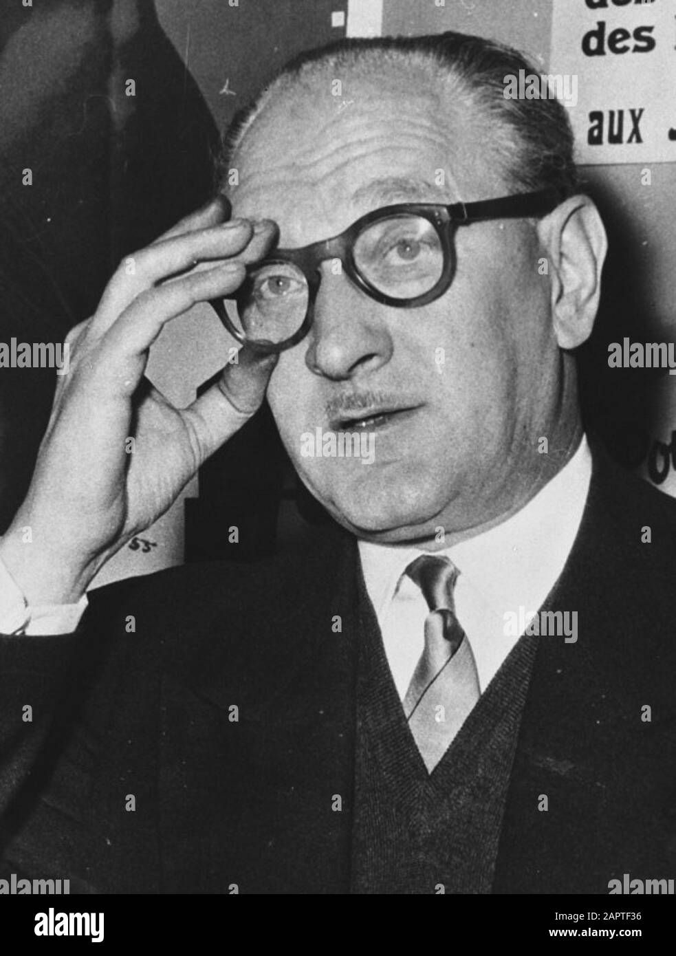 French Prime Minister Guy Mollet in 1958 Stock Photo - Alamy