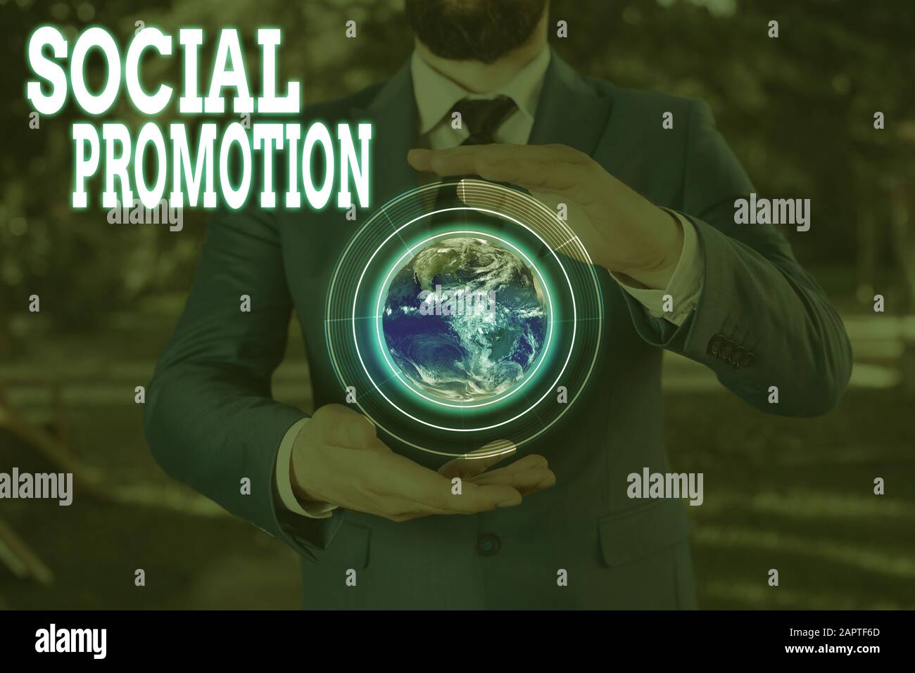 Text sign showing Social Promotion. Business photo showcasing advancing ...