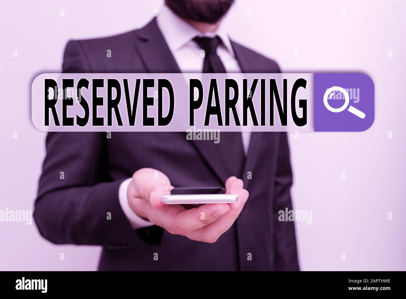 Writing note showing Reserved Parking. Business concept for parking ...
