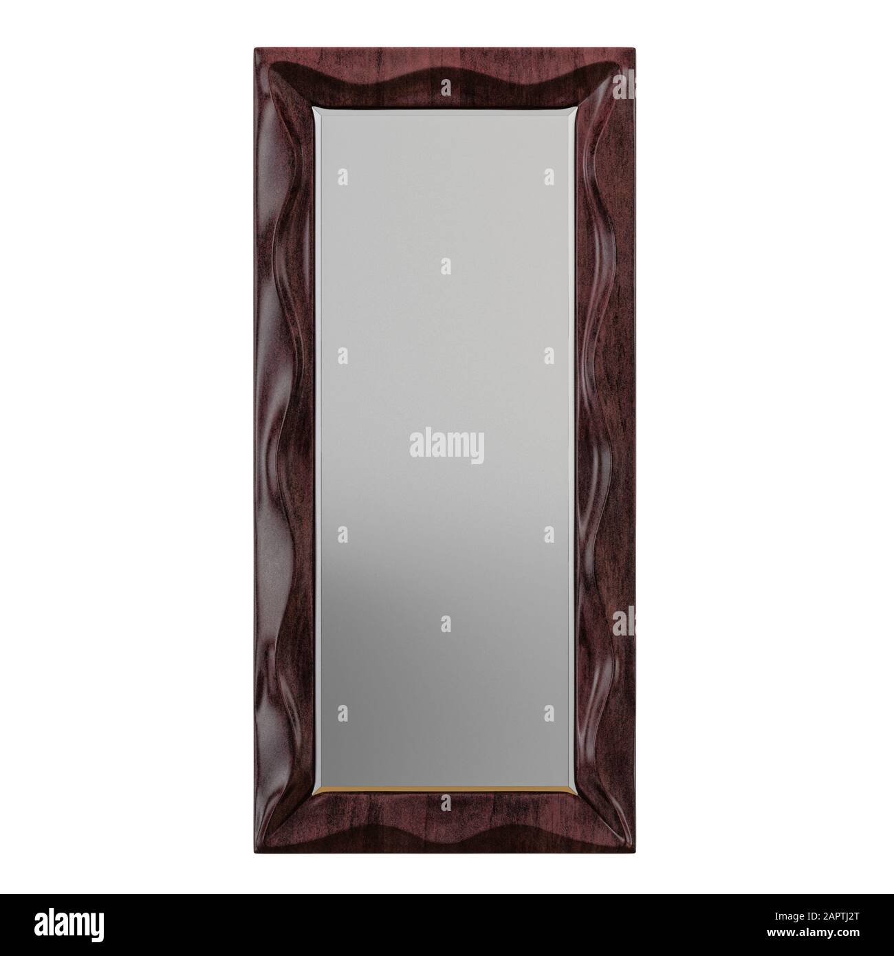 Rectangular mirror on a white background 3d rendering Stock Photo - Alamy